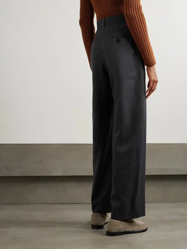 Loewe Pinstriped Wool Wide-leg Trousers