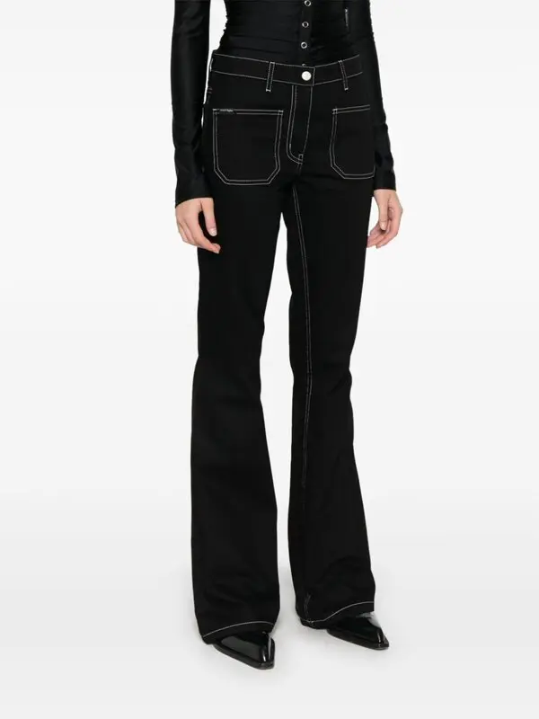 COURREGES Topstitched Bootcut Jeans