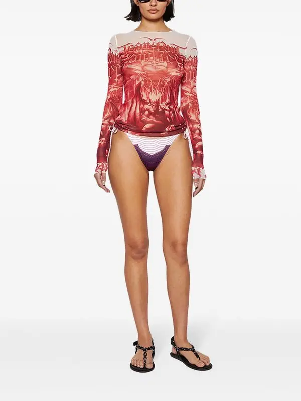 JEAN PAUL GAULTIER Cartouche Bikini Bottom - Purple