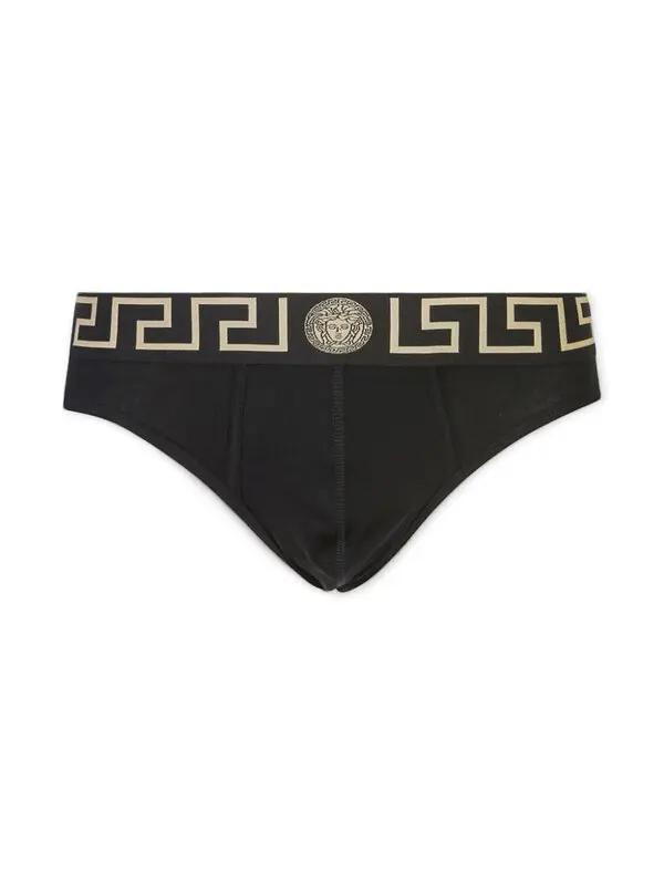 Versace Greca Medusa Head Briefs - Black