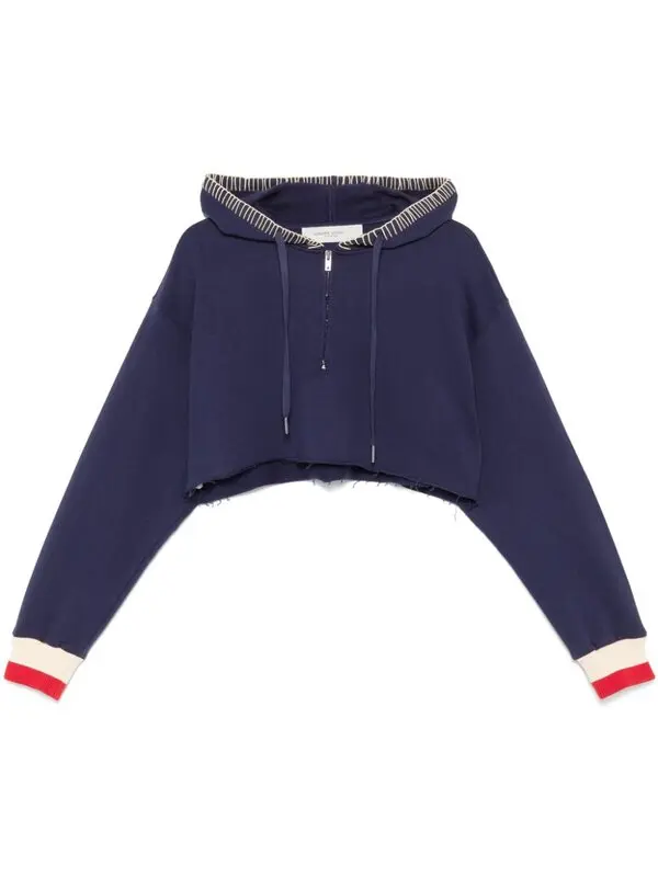 GOLDEN GOOSE Half-zip Cropped Hoodie