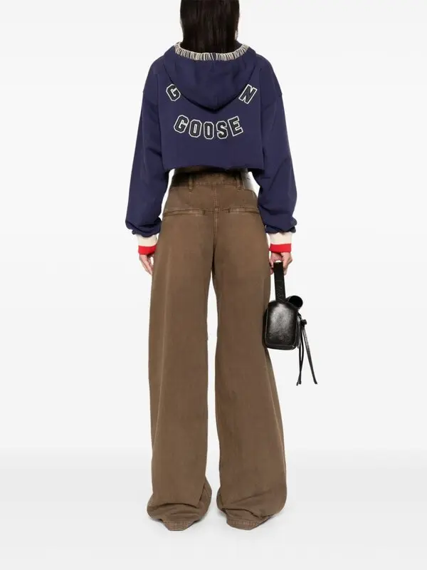 GOLDEN GOOSE Half-zip Cropped Hoodie