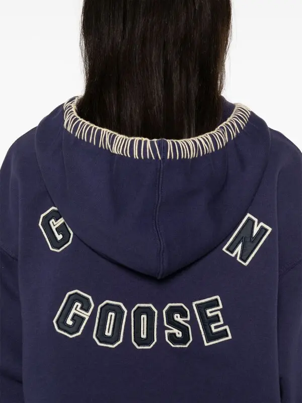 GOLDEN GOOSE Half-zip Cropped Hoodie