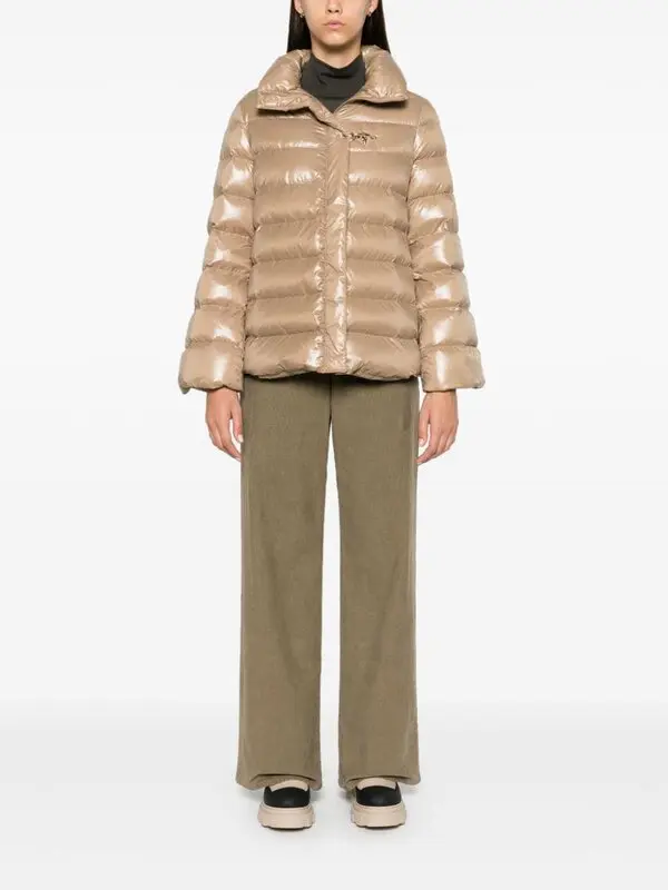 FAY Funnel-neck Puffer Jacket - Neutrals