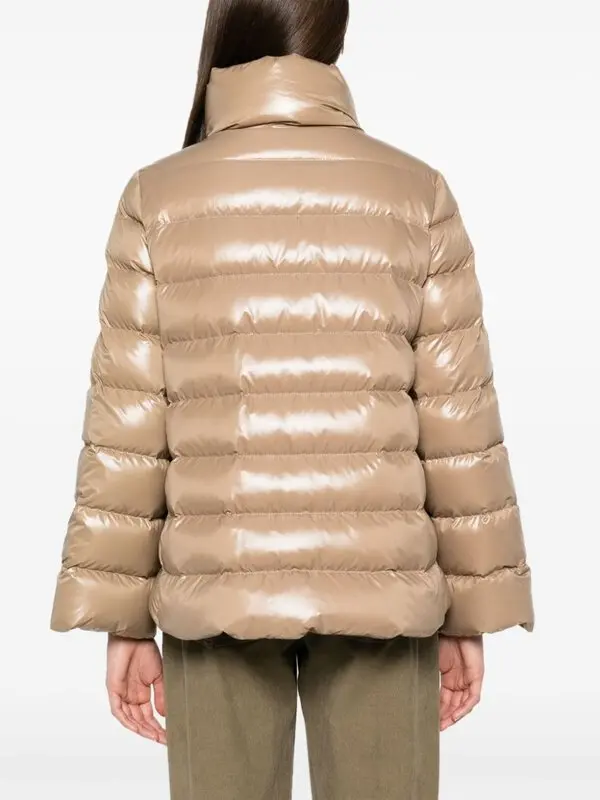 FAY Funnel-neck Puffer Jacket - Neutrals