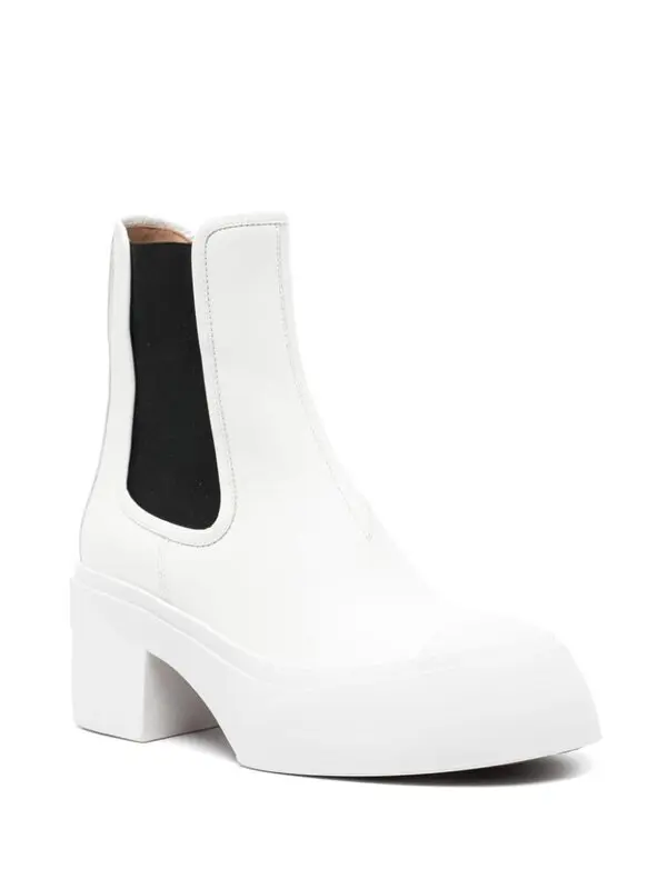 Marni 70mm Leather Chelsea Boots