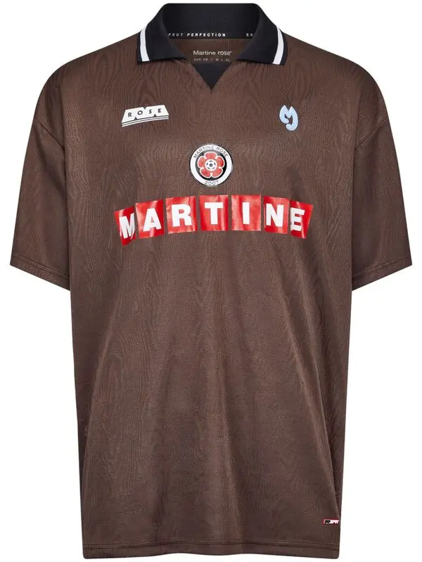 Martine Rose Logo-print Football Jersey - Brown