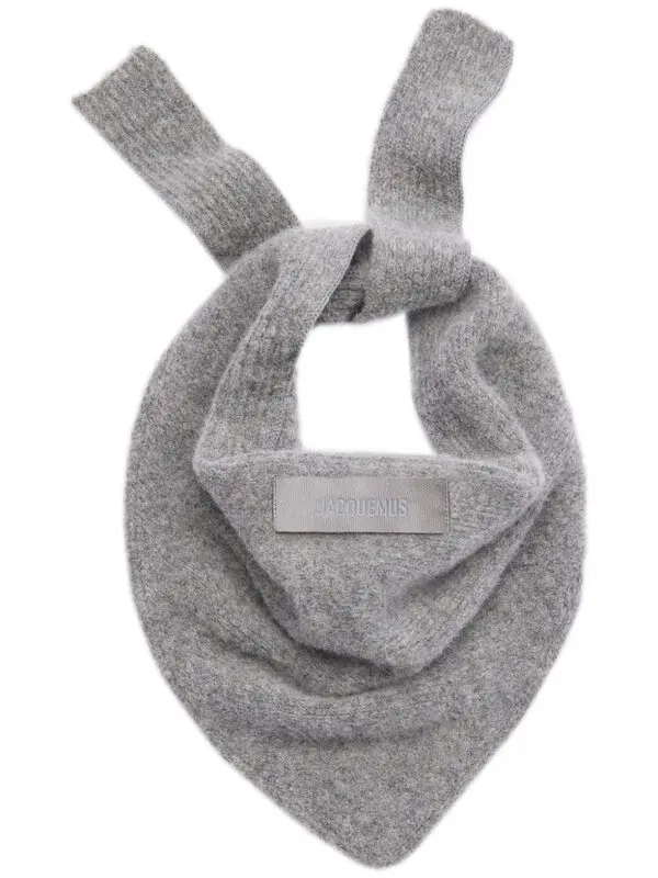 Jacquemus Le Chale Gros Grain Scarf - Grey