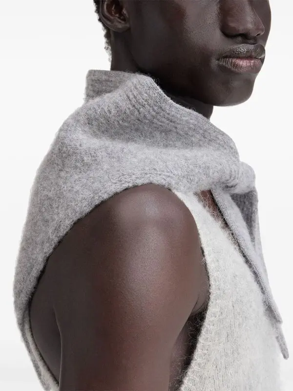 Jacquemus Le Chale Gros Grain Scarf - Grey