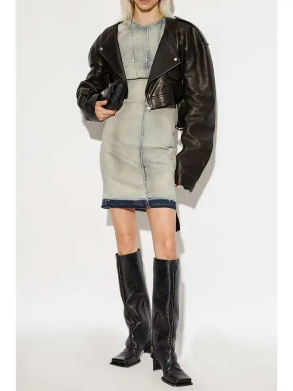 Buy Rick Owens Denim Mini Dress - Blue At 26% Off | Editorialist