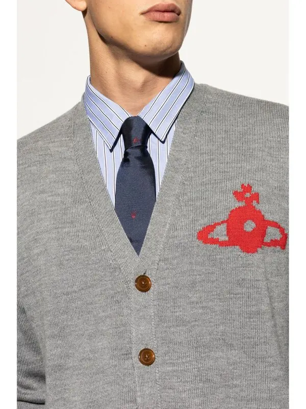 Vivienne Westwood Embroidered-Skull Silk Tie - Blue | Editorialist