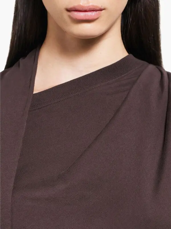 COURREGES Draped Cut-out Midi Dress - Brown