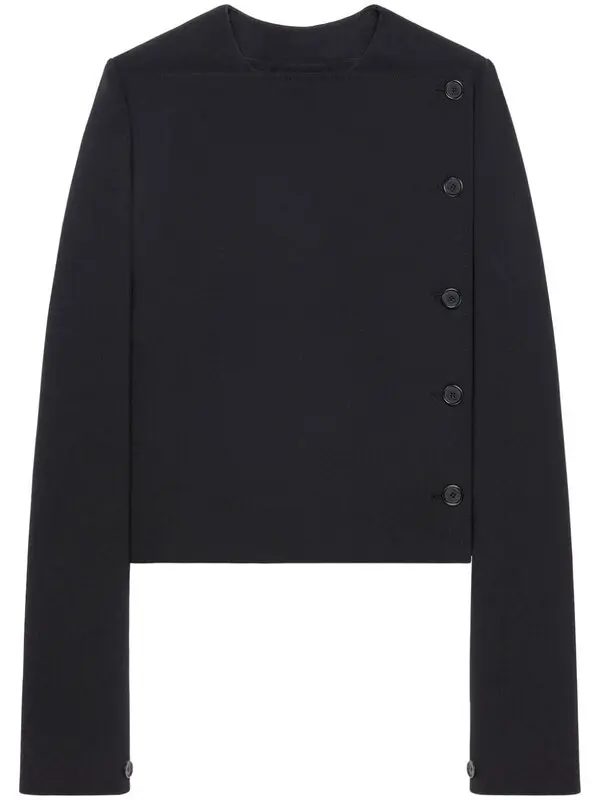 COURREGES Buttoned Tailored Jacket - Black