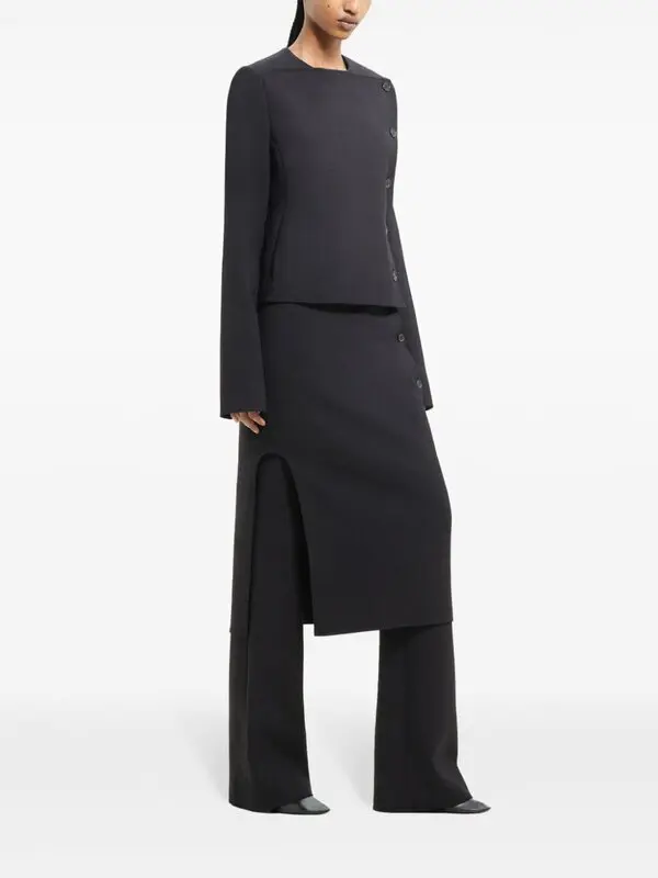 COURREGES Buttoned Tailored Jacket - Black