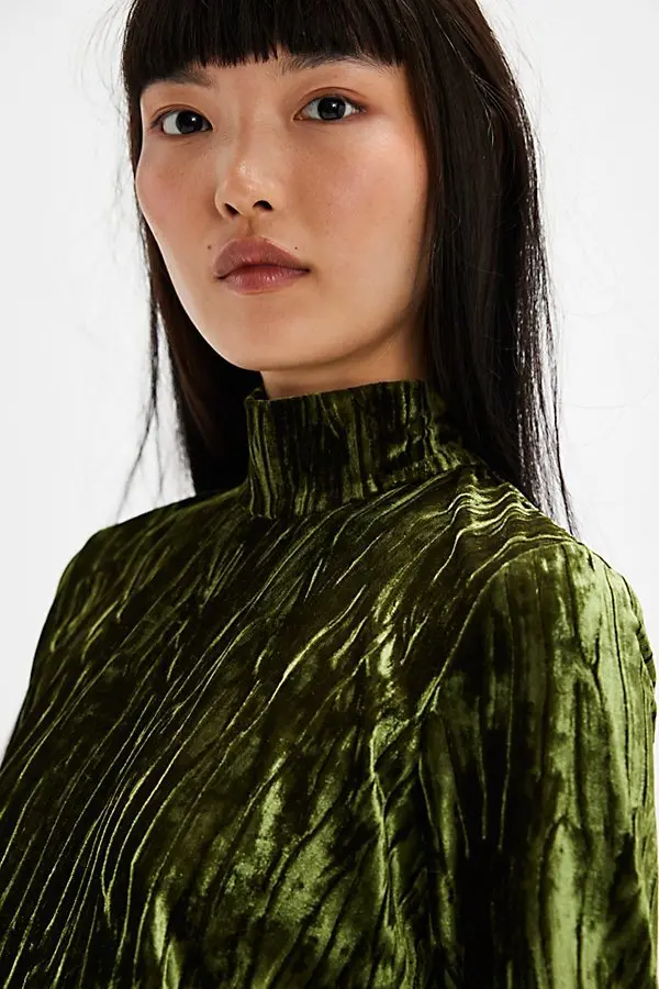 anna sui mini dress Anna Sui: Black Stretch Velour Minidress