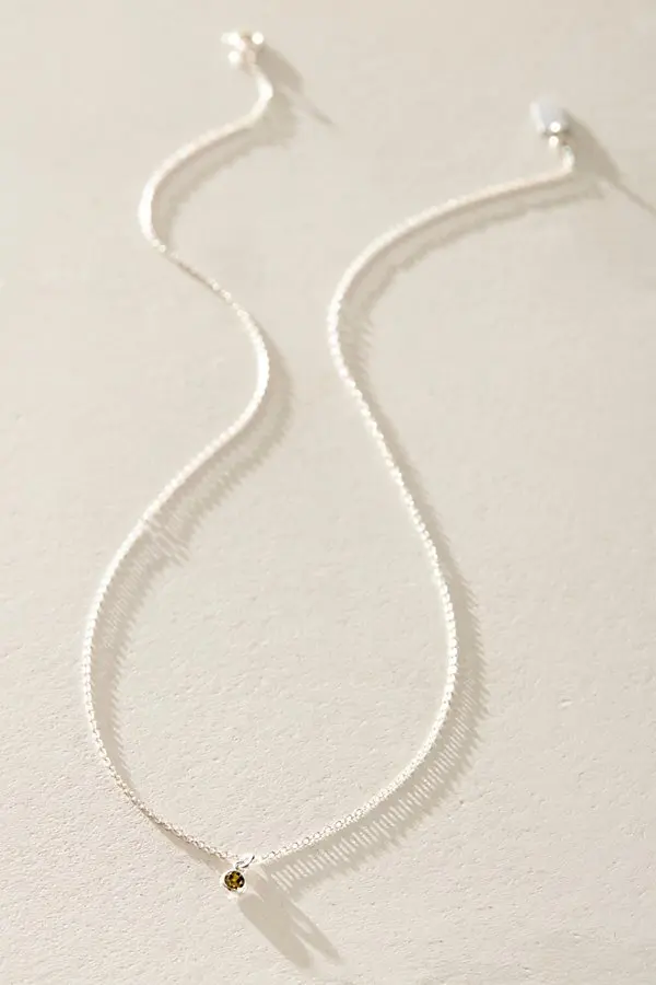 SET & STONES Birthstone Charm Necklace - August