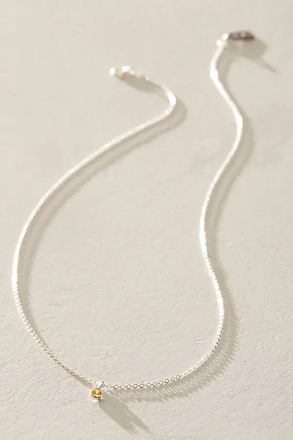 SET & STONES Birthstone Charm Necklace - November