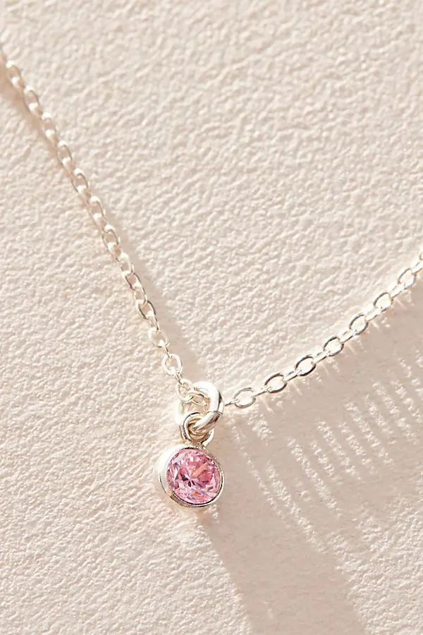 SET & STONES Birthstone Charm Necklace - October