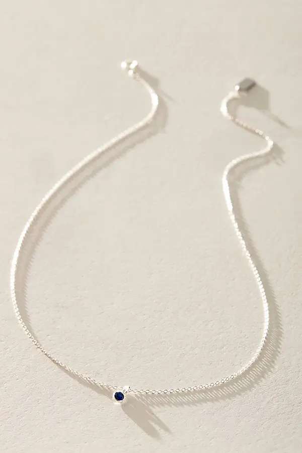 SET & STONES Birthstone Charm Necklace - September