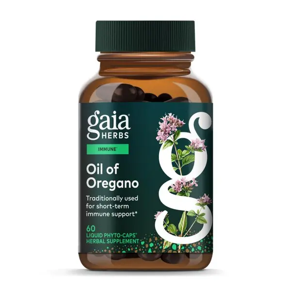 GAIA HERBS Oil Of Oregano Immune And Antioxidant Support Supplement To Help Sustain Overall Well-being - No Color
