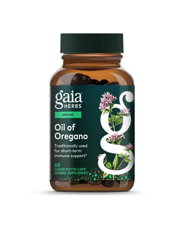 GAIA HERBS Oil Of Oregano Immune And Antioxidant Support Supplement To Help Sustain Overall Well-being - No Color