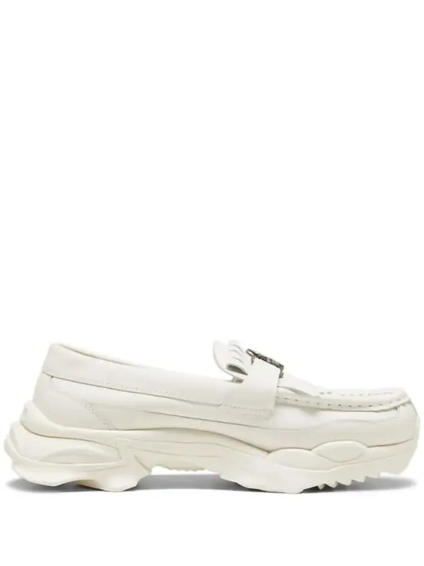 Palomo White Leather Fringe Loafers Puma x Nitefox Size 9 Puma Nitefox Loafer SD x Palomo in White | SVD USA main image 2