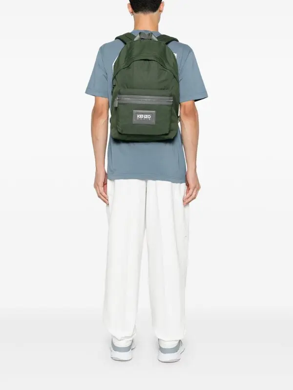Kenzo Green and White Graphic  Backpack Kenzo Graphy Backpack In Green - 44% Off | Editorialist main image 4