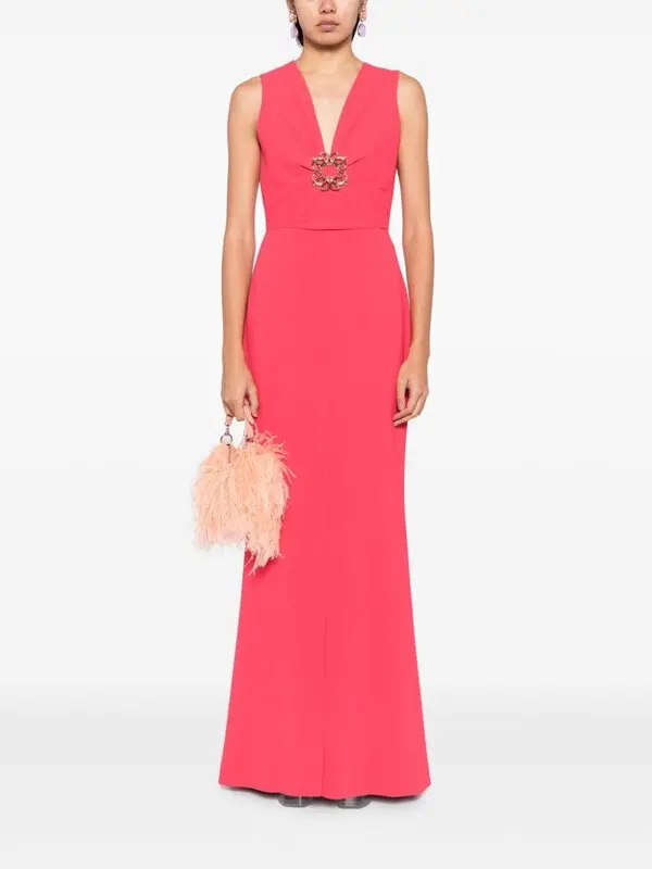 Elie Saab V-neck Long Dress