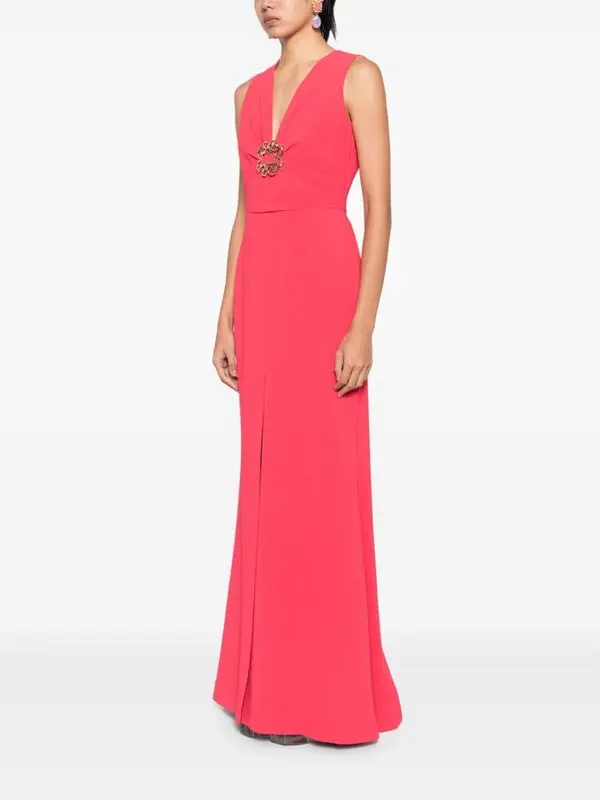 Elie Saab V-neck Long Dress