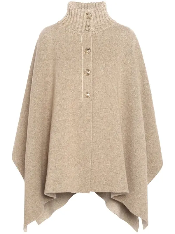 BARRIE Cashmere Cape - Neutrals