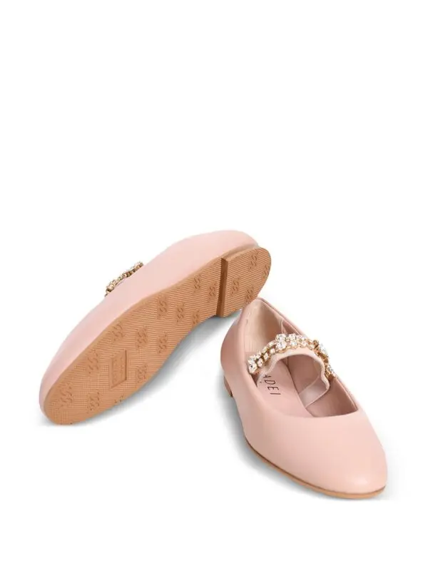 Casadei Crystal-embellished Ballerina Shoes - Pink