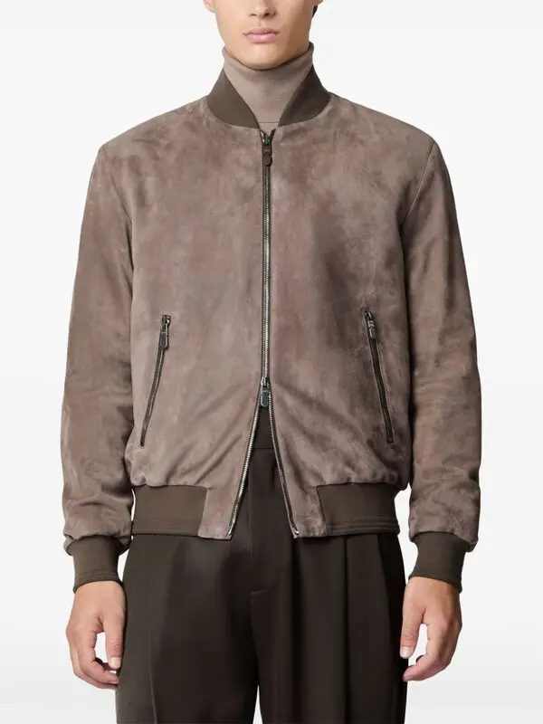TOD'S Suede Bomber Jacket