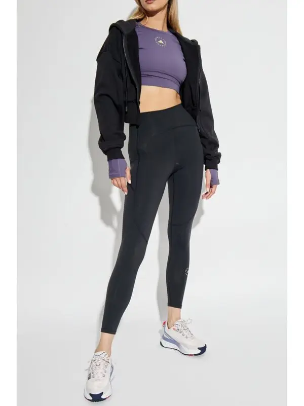 Adidas By Stella McCartney Cropped Long Sleeve Top - Purple