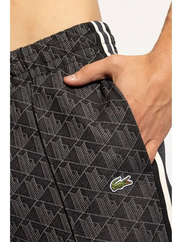 Lacoste Paris Monogram Track Pants - Black