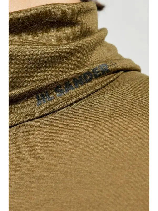 JIL SANDER Logo-print Roll Neck Jumper