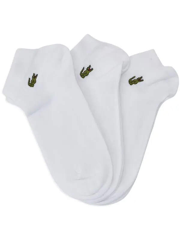 Lacoste Logo-embroidered Socks - White