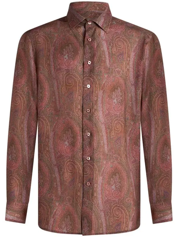 Etro Silk Paisley Shirt - Red