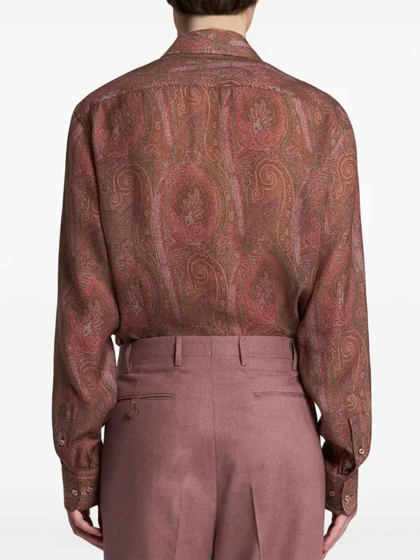 Etro Silk Paisley Shirt - Red