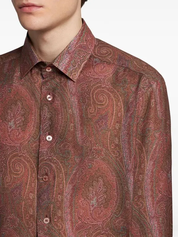 Etro Silk Paisley Shirt - Red