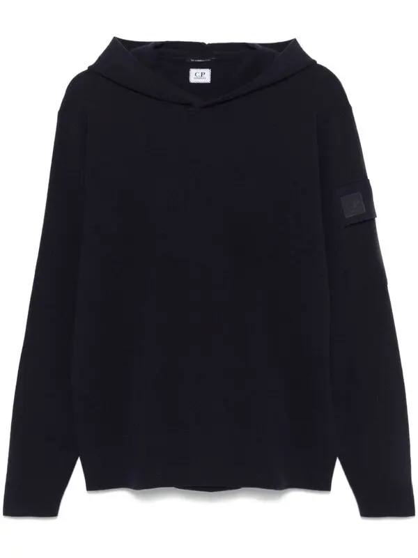 C.P. COMPANY Knitted Hoodie - Blue