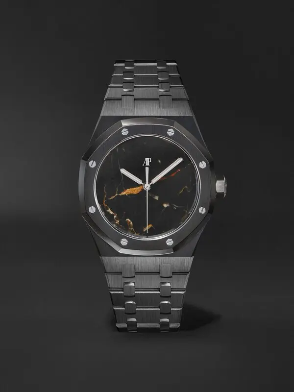 MAD Audemars Piguet Customized Royal Oak Limited Edition Automatic 37mm Dlc-coated Stainless Steel Watch - Gray