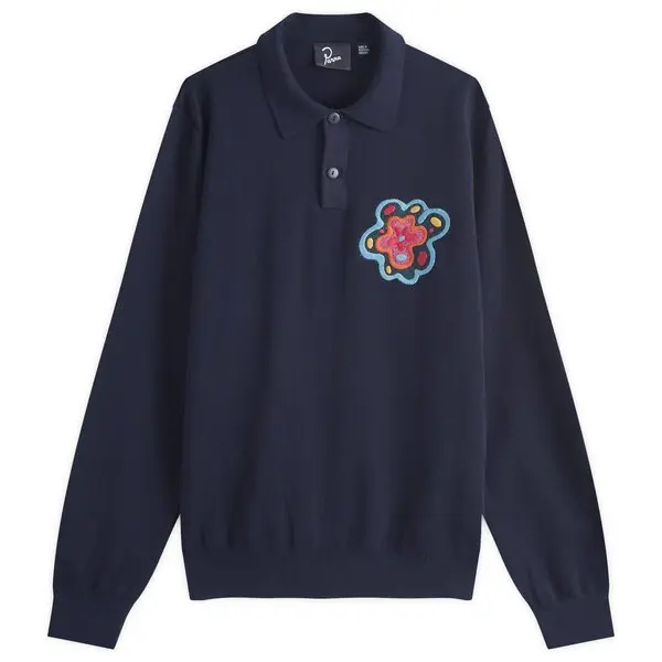 PARRA Flower Blob Knitted Polo Shirt