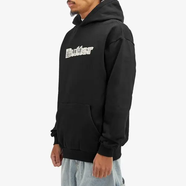 BUTTER GOODS Plaid Applique Logo Hoodie