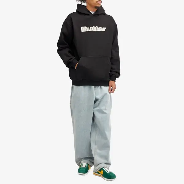 BUTTER GOODS Plaid Applique Logo Hoodie