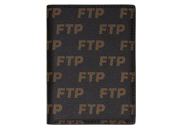 FTP Logo Repete Passport Holder - Brown