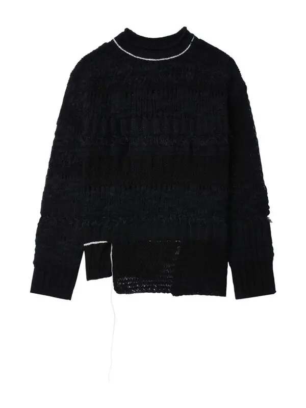 Y’s Contrast-stitching Jumper