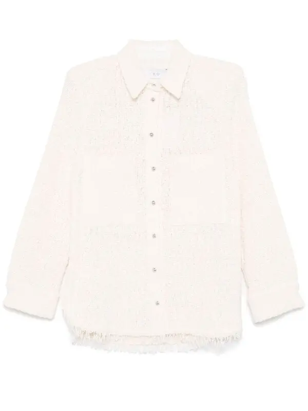 IRO PARIS Solaria Tweed Shirt - Neutrals