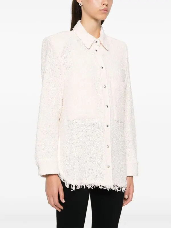 IRO PARIS Solaria Tweed Shirt - Neutrals