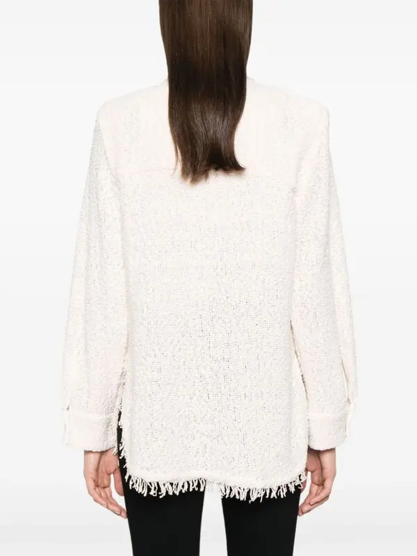 IRO PARIS Solaria Tweed Shirt - Neutrals