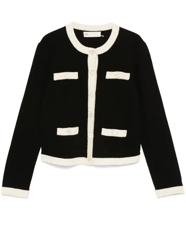Tory Burch Kendra Chunky Wool Cardigan - Black